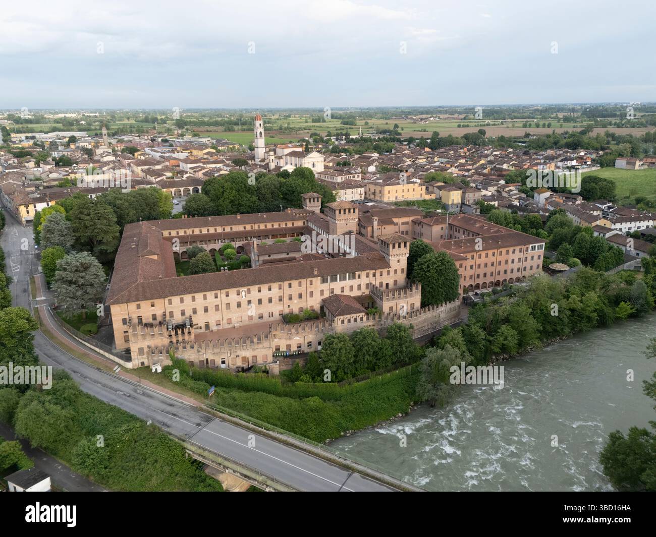 drone hovers above the crumbling stone walls of the 13th-century ...