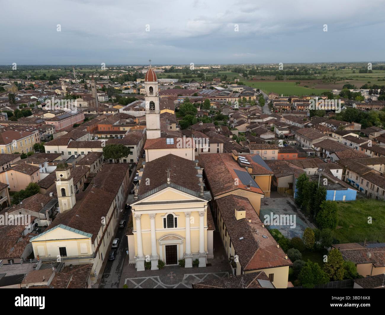 sweeping look north over terracotta roofs and shuttered windows of ...