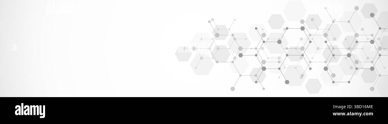 Abstract design element with geometric background and hexagons shape pattern for banner or ...