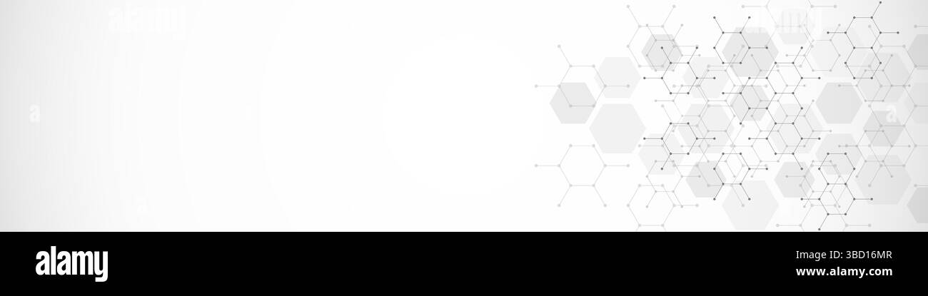 Abstract design element with geometric background and hexagons shape pattern for banner or ...