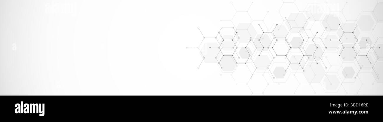 Abstract design element with geometric background and hexagons shape pattern for banner or ...