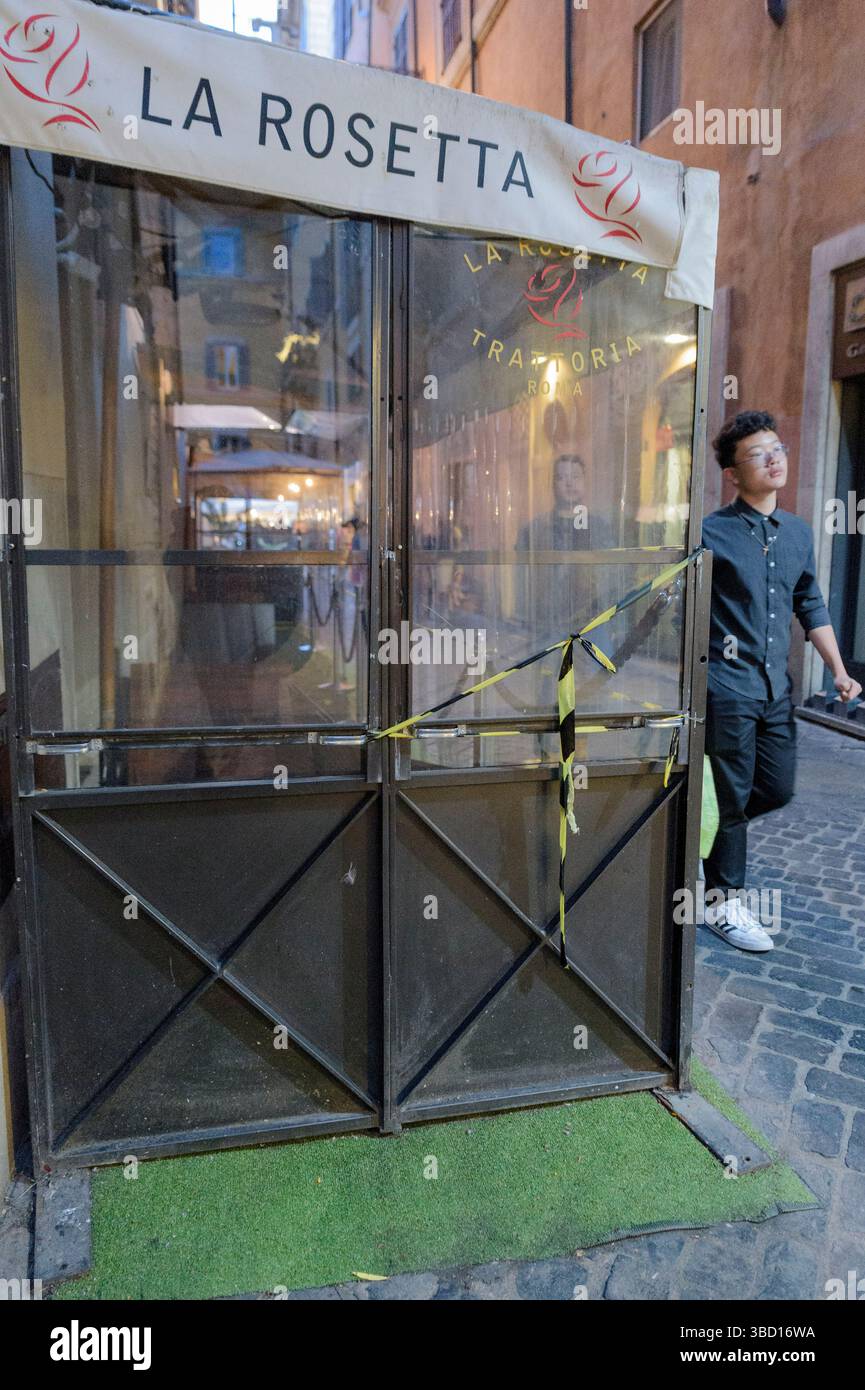 Rome, Italy. 21st May, 2025. The exterior of the historic seafood ...