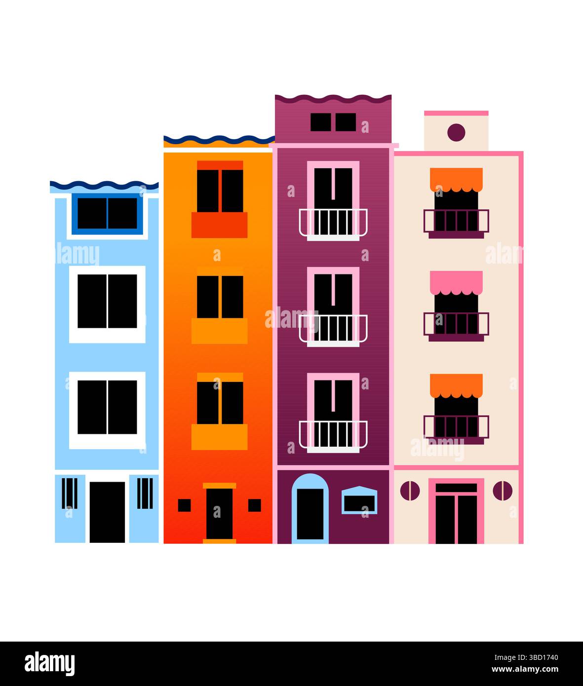 Barcelona balcony Stock Vector Images - Alamy