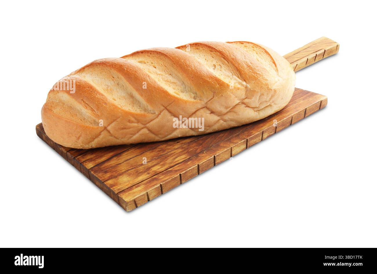 One loaf of bread isolated on white Stock Photo - Alamy