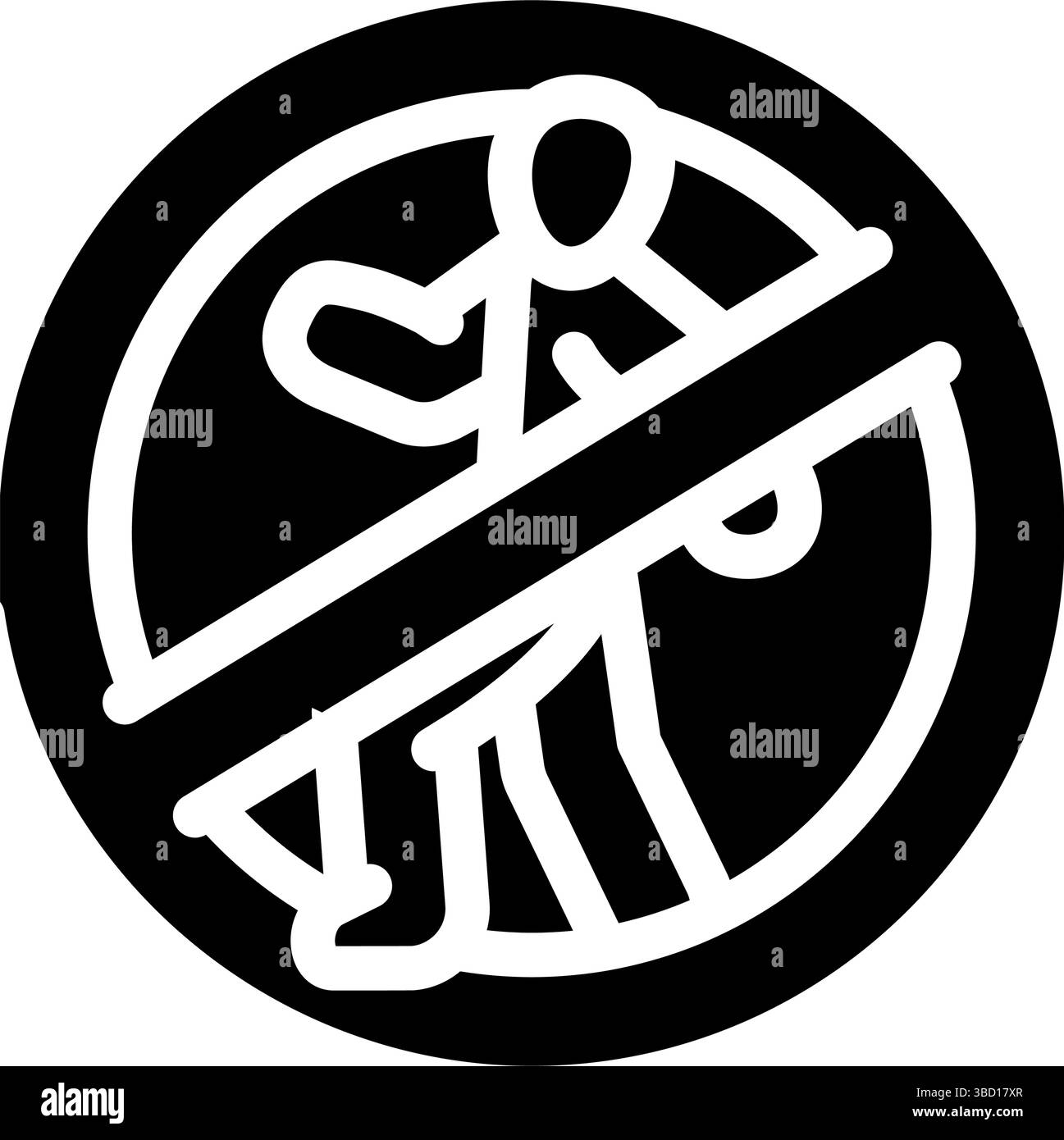 no entry information glyph icon vector illustration Stock Vector Image ...