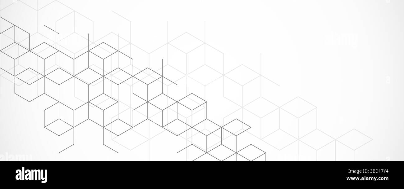 Abstract geometric background with isometric vector blocks, polygon ...