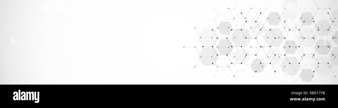 Abstract design element with geometric background and hexagons shape pattern for banner or ...