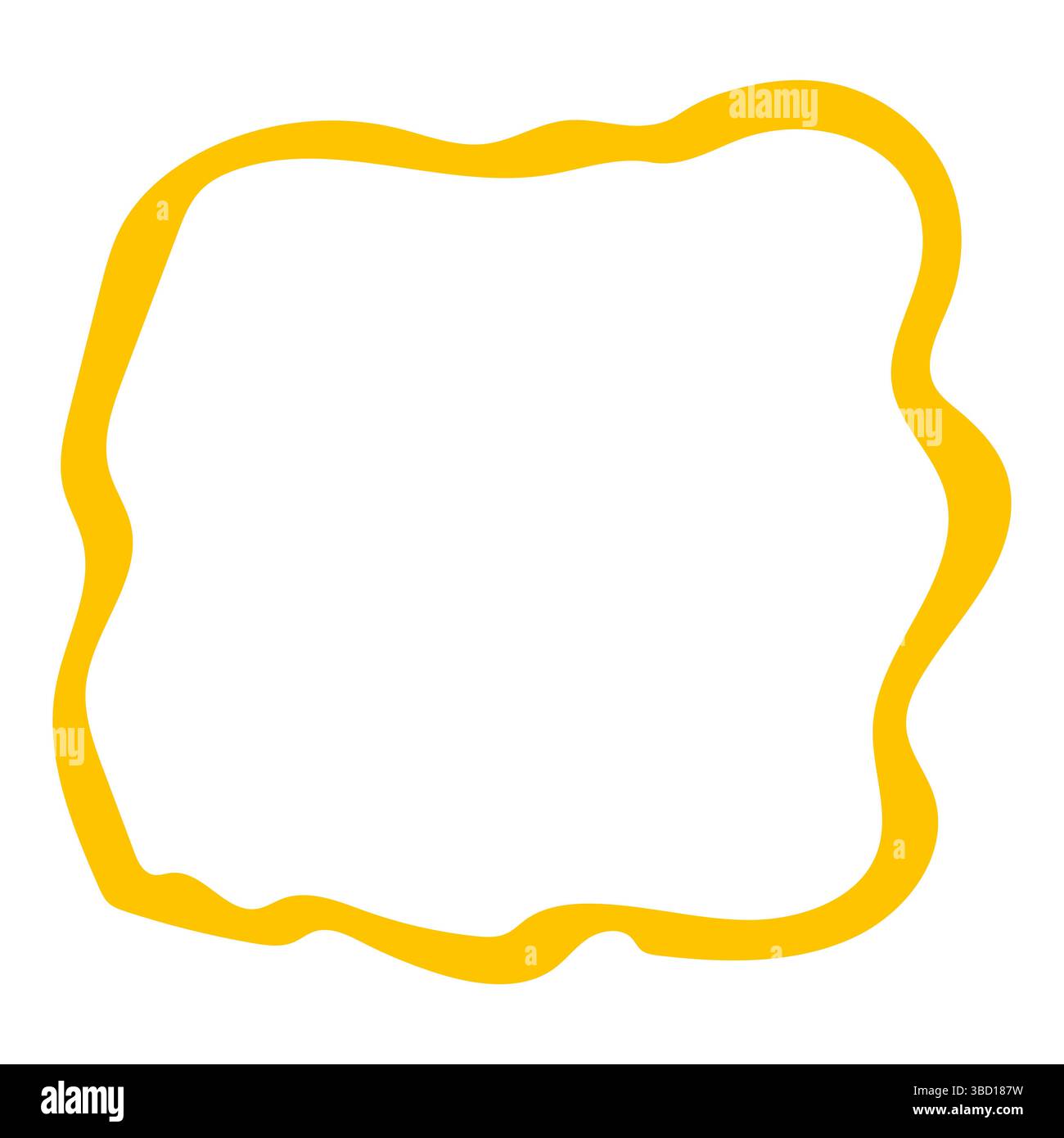 Doodle wave curve edge frame Stock Vector Image & Art - Alamy