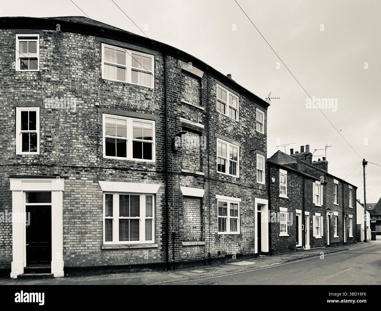 Period houses in The Old Town at Filey, East coast of Yorkshire ...