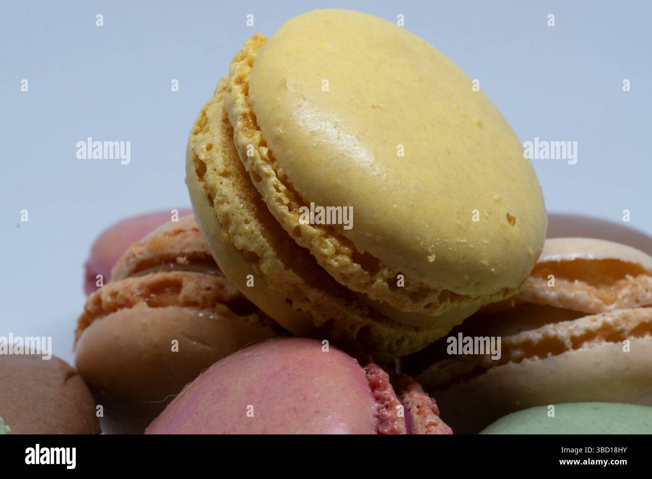 Macarons stack isolated multicolored hi-res stock photography and ...