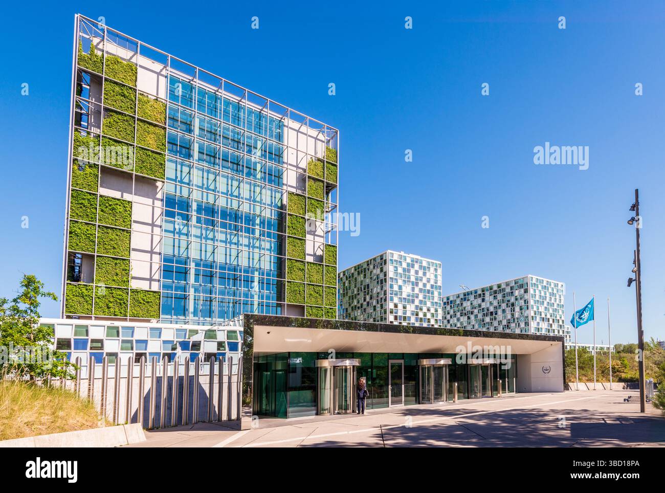 Entrance of the seat of the International Criminal Court (ICC) in The ...