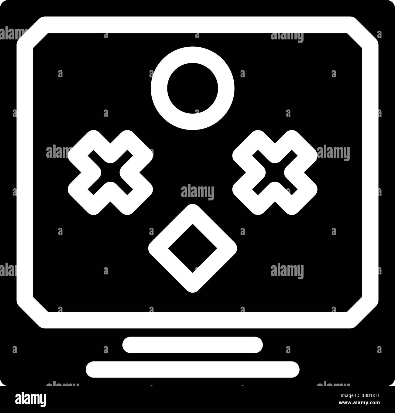 binocular vision test optometry eye glyph icon vector illustration ...