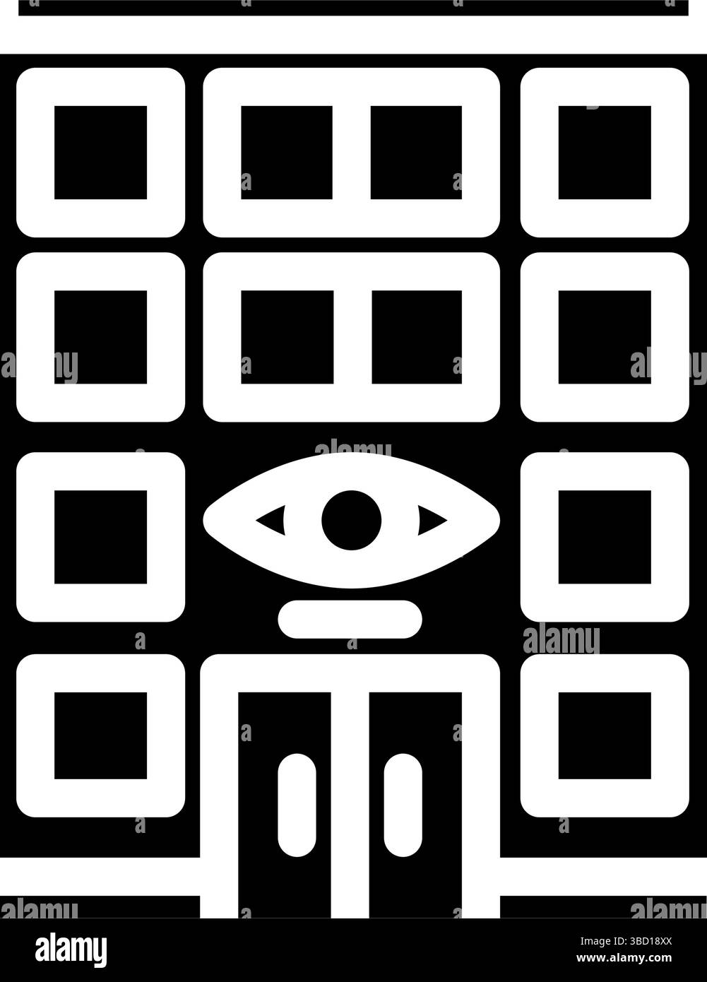 clinic optometry vision eye glyph icon vector illustration Stock Vector ...