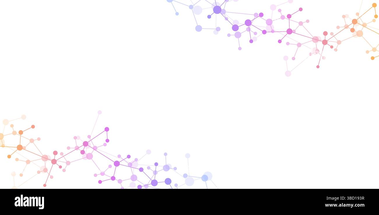 Vector illustration of molecular structure and genetic engineering ...