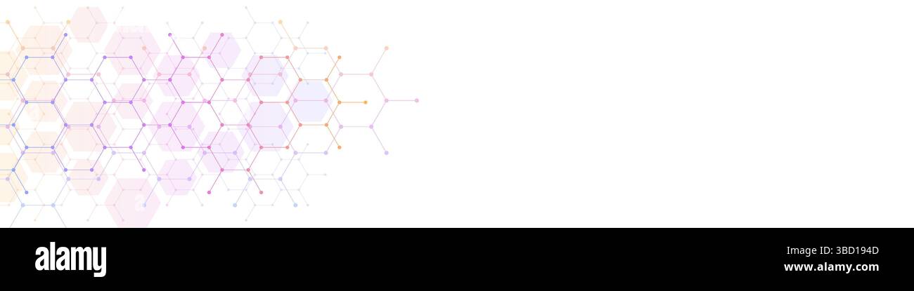 Abstract design element with geometric background and hexagons shape pattern for banner or ...