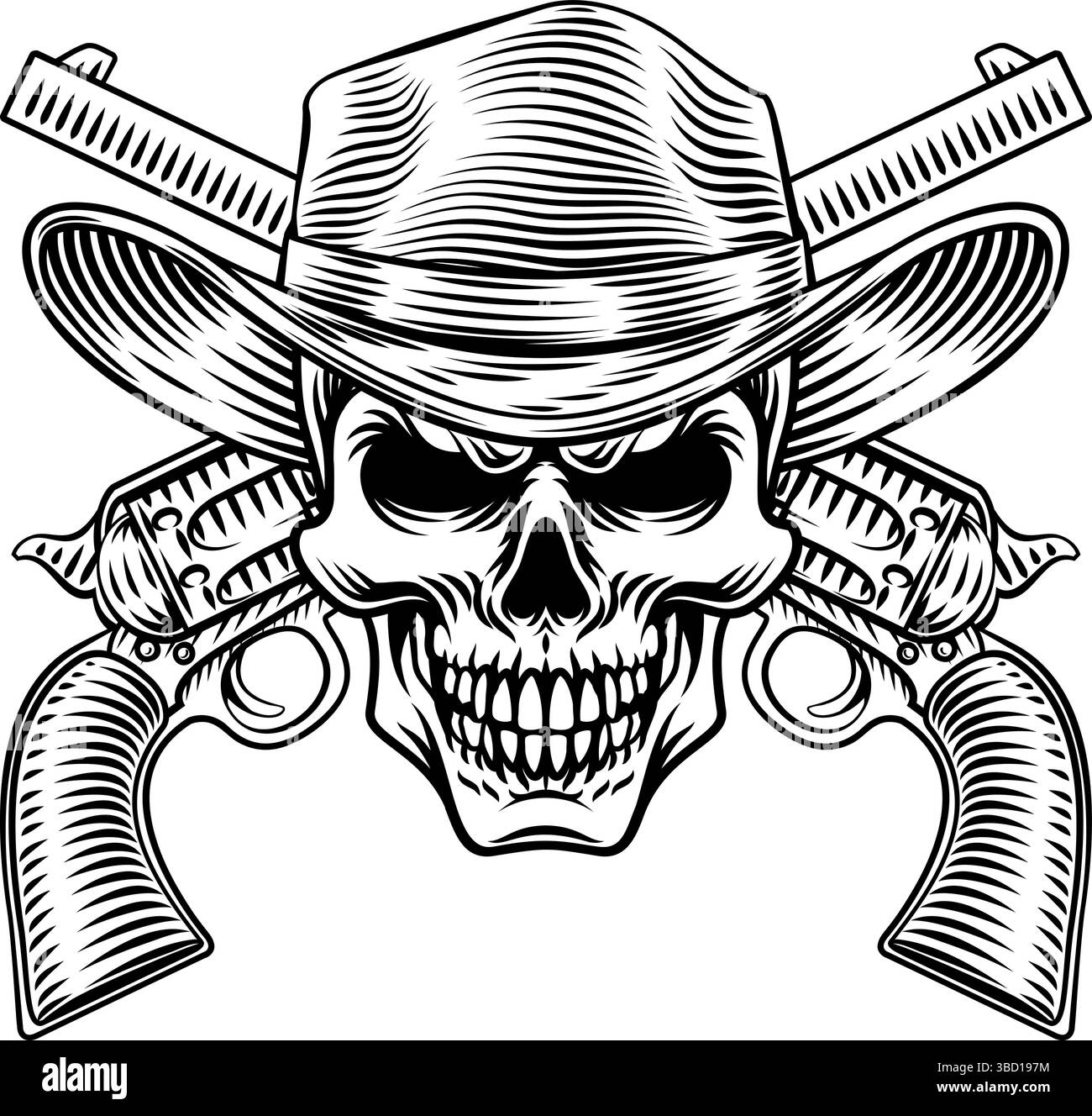 Crossed revolvers hi-res stock photography and images - Alamy