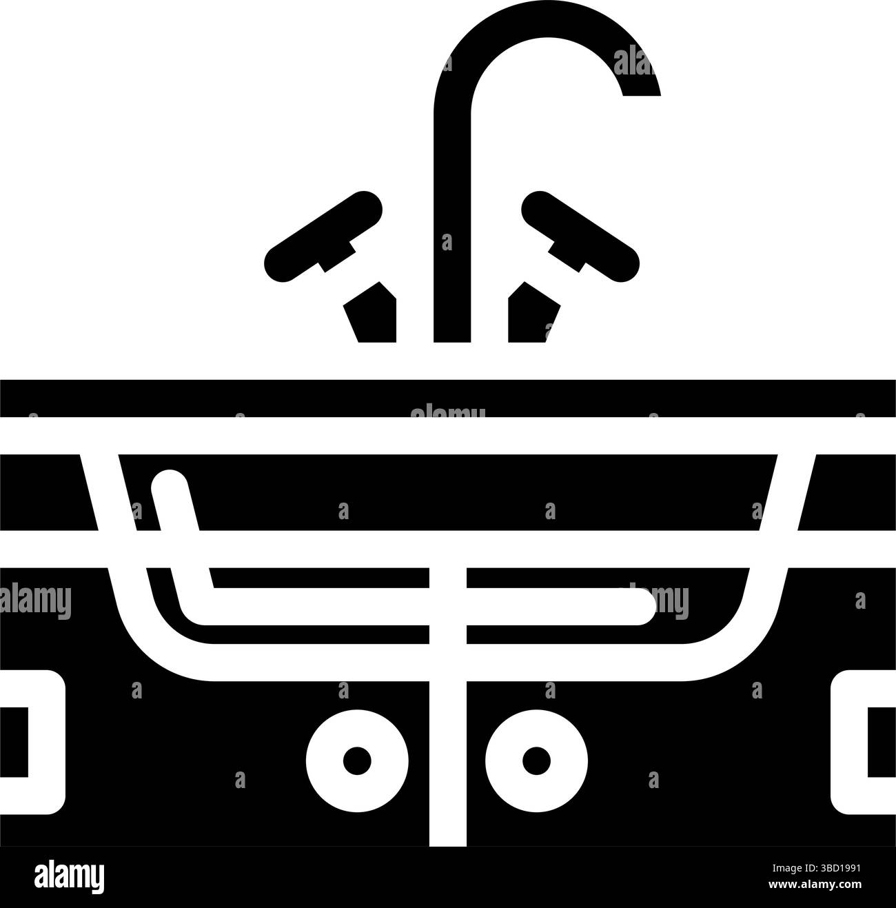 undermount sink glyph icon vector illustration Stock Vector Image & Art ...