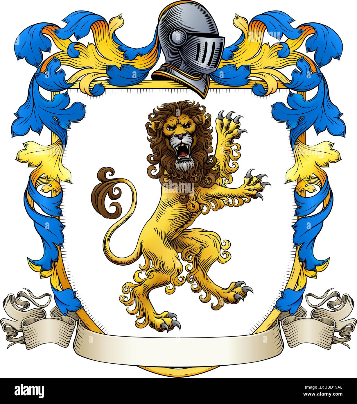 Coat of Arms Crest Lion Heraldic Knight Shield Stock Vector Image & Art ...