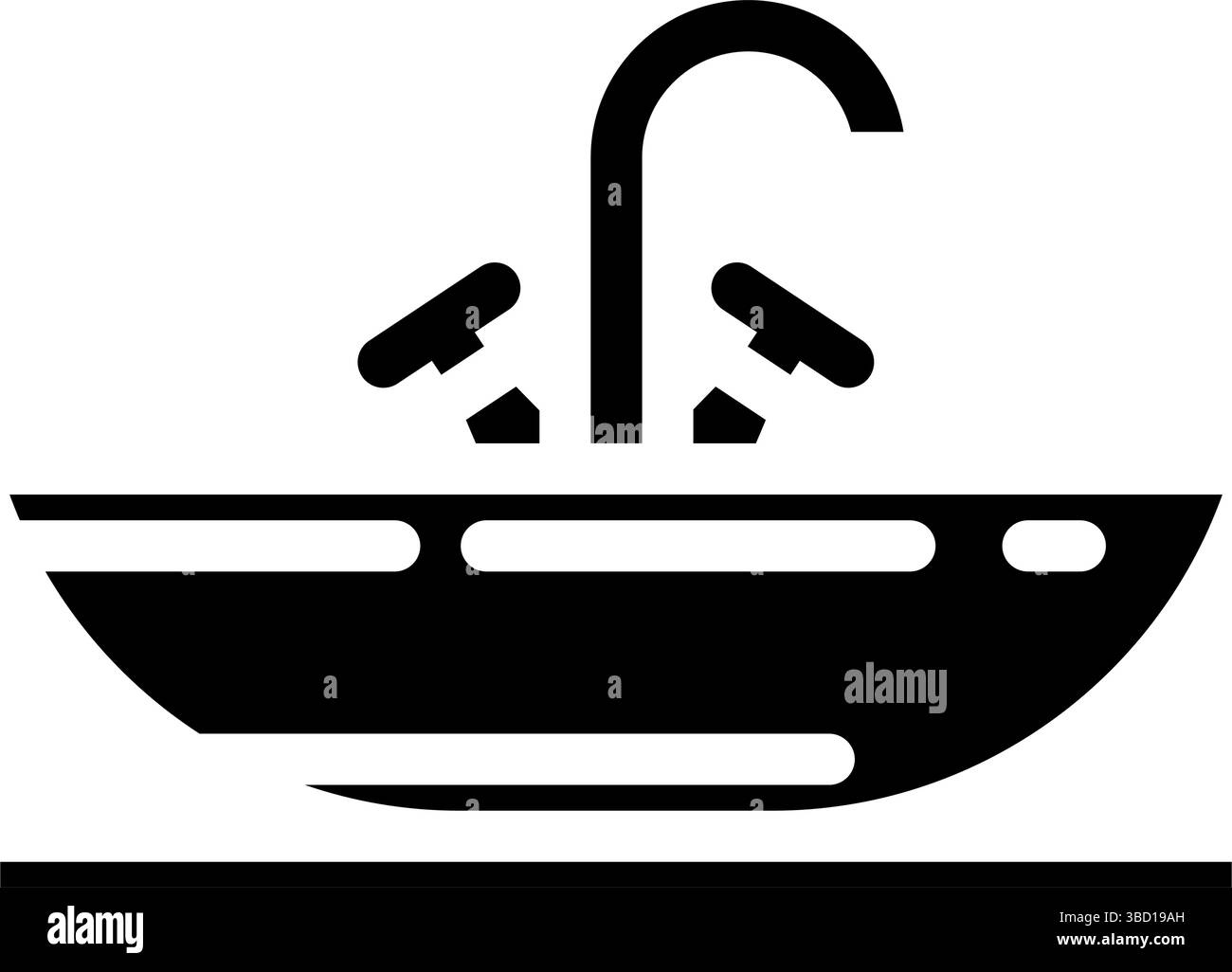 vessel sink glyph icon vector illustration Stock Vector Image & Art - Alamy