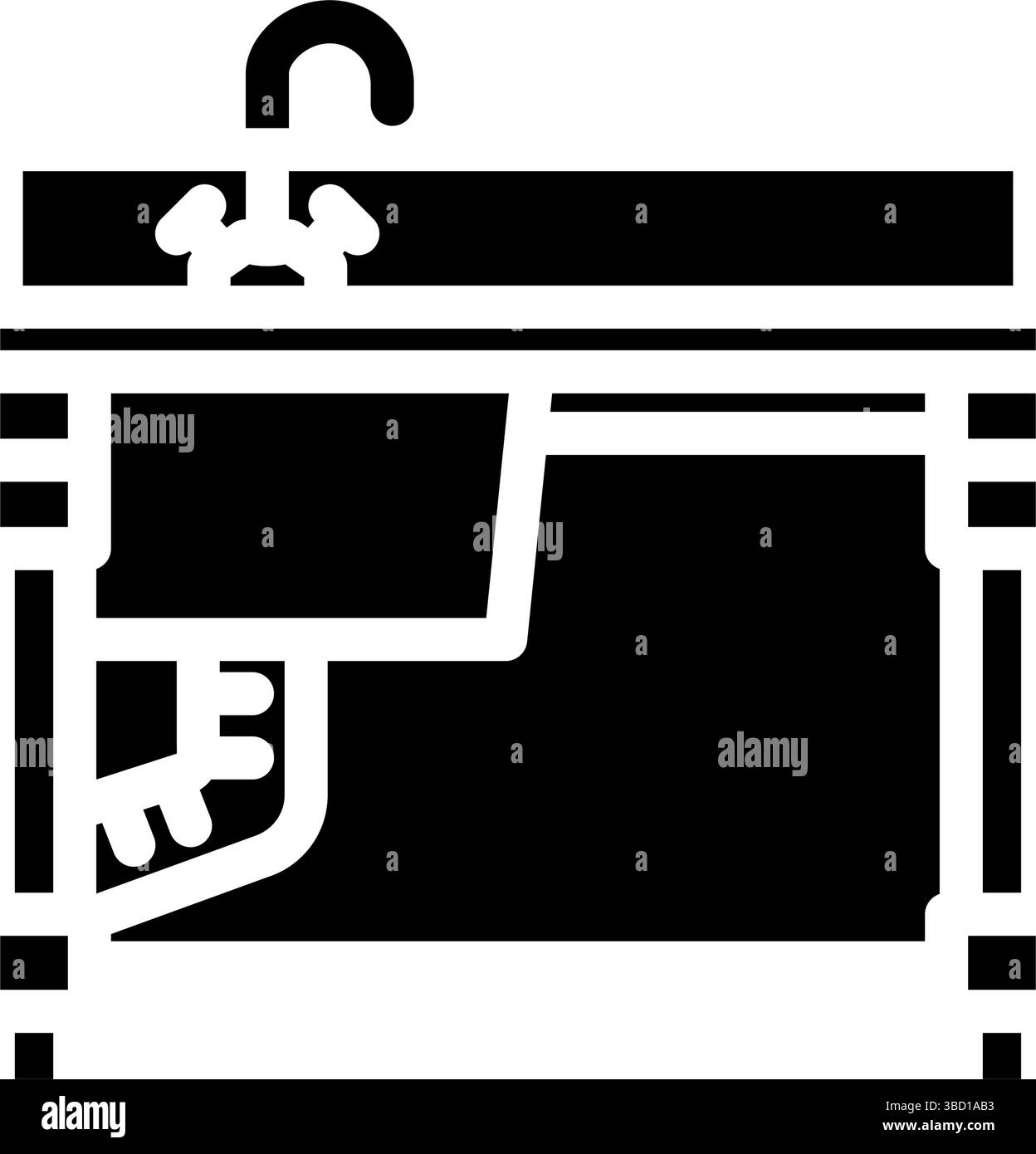 utility sink glyph icon vector illustration Stock Vector Image & Art ...