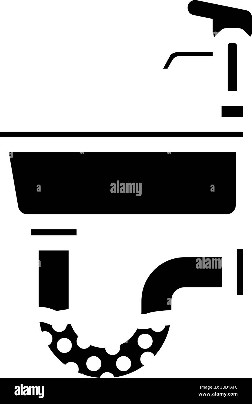 clogged sink glyph icon vector illustration Stock Vector Image & Art ...