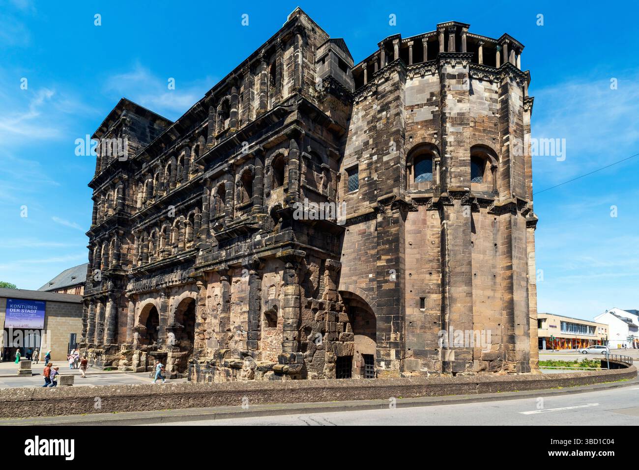 View of the apse added to the Porta Nigra in 1040. Trier old town ...