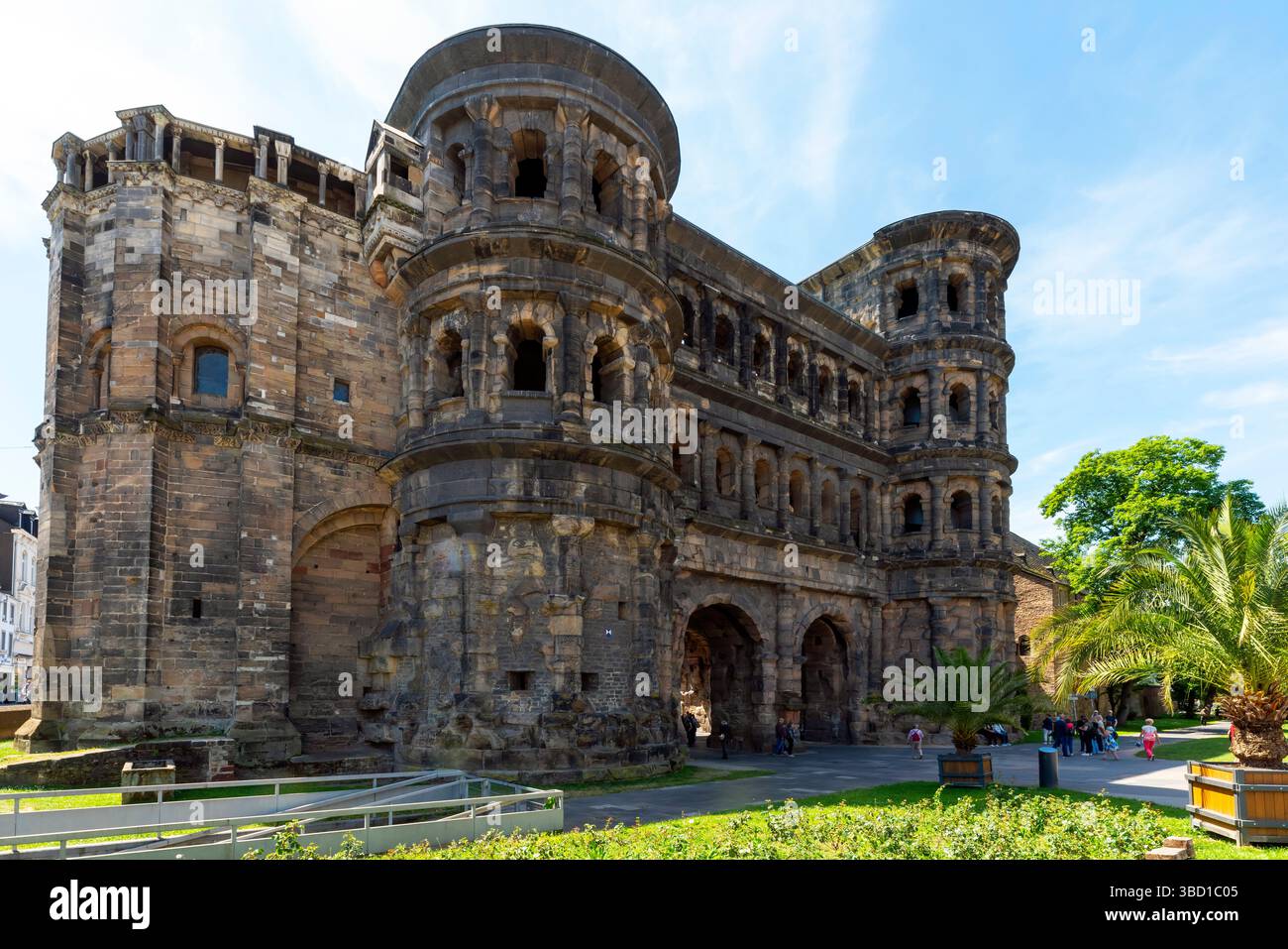 View of the apse added to the Porta Nigra in 1040. Trier old town ...