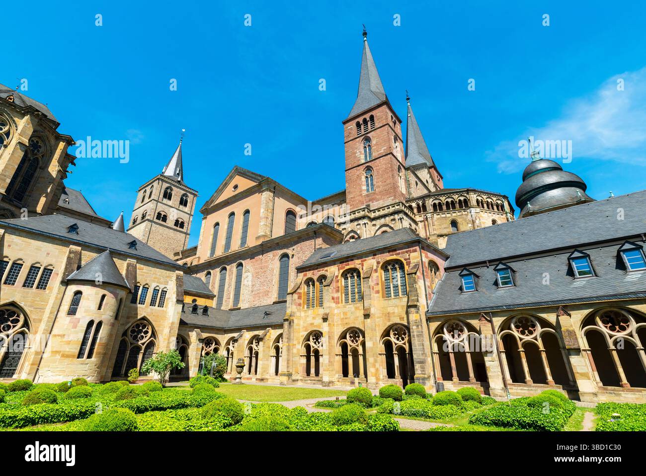 View of from Cloister yard of Saint Peter's Cathedral (Trierer Dom) and ...