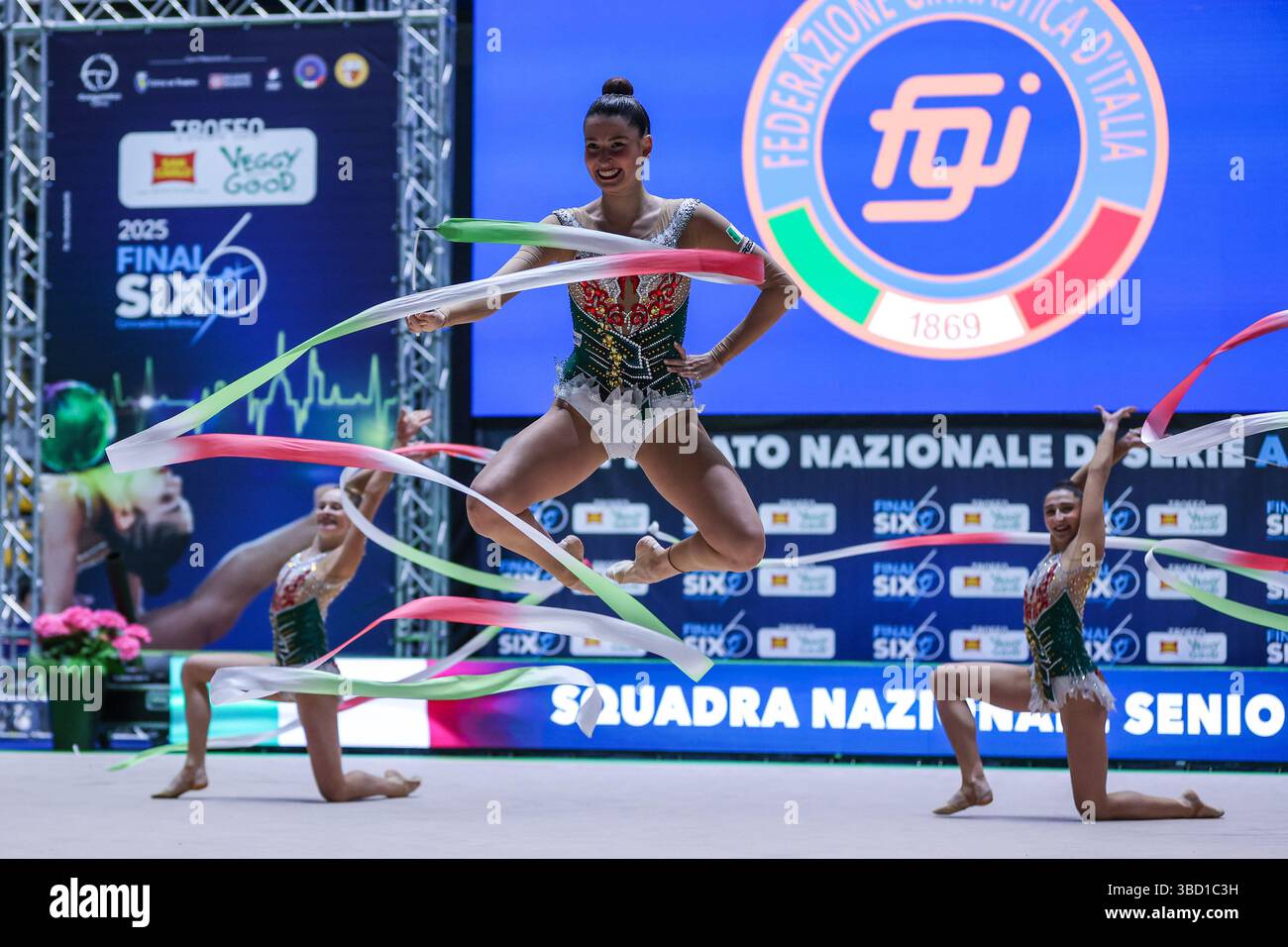 Turin, Italy. 22nd May, 2025. Italy group team seen during Rhythmic ...