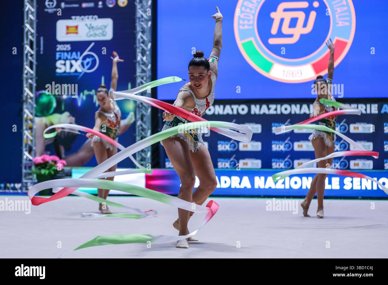Turin, Italy. 22nd May, 2025. Italy group team seen during Rhythmic ...