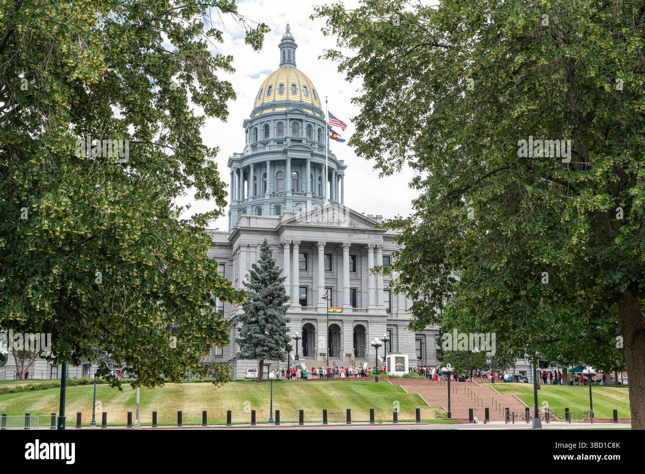 The Colorado State Capitol building from the civic center park, Denver ...