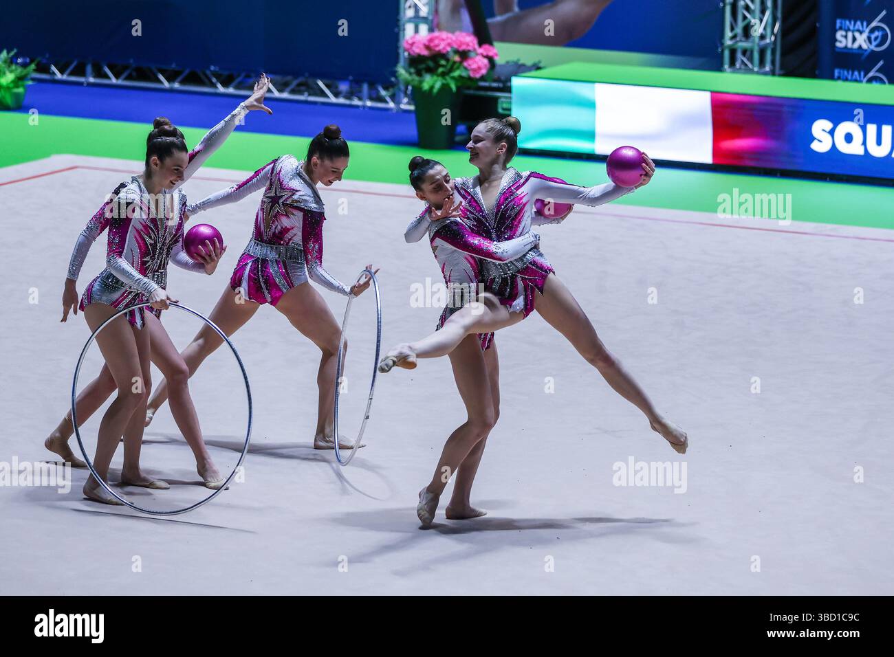 Turin, Italy. 22nd May, 2025. Italy group team seen during Rhythmic ...