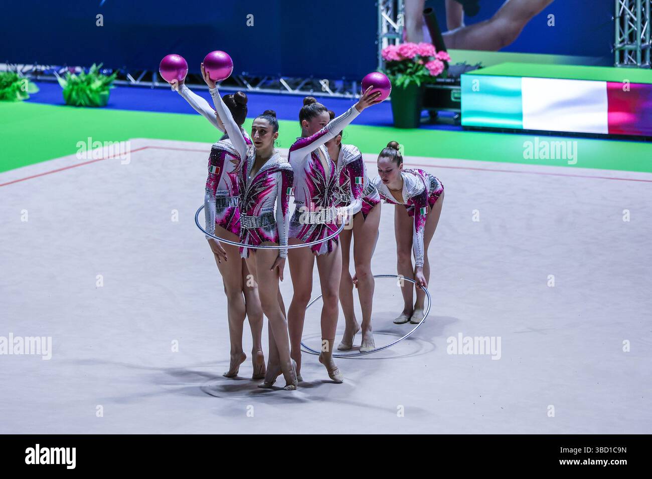 Turin, Italy. 22nd May, 2025. Italy group team seen during Rhythmic ...