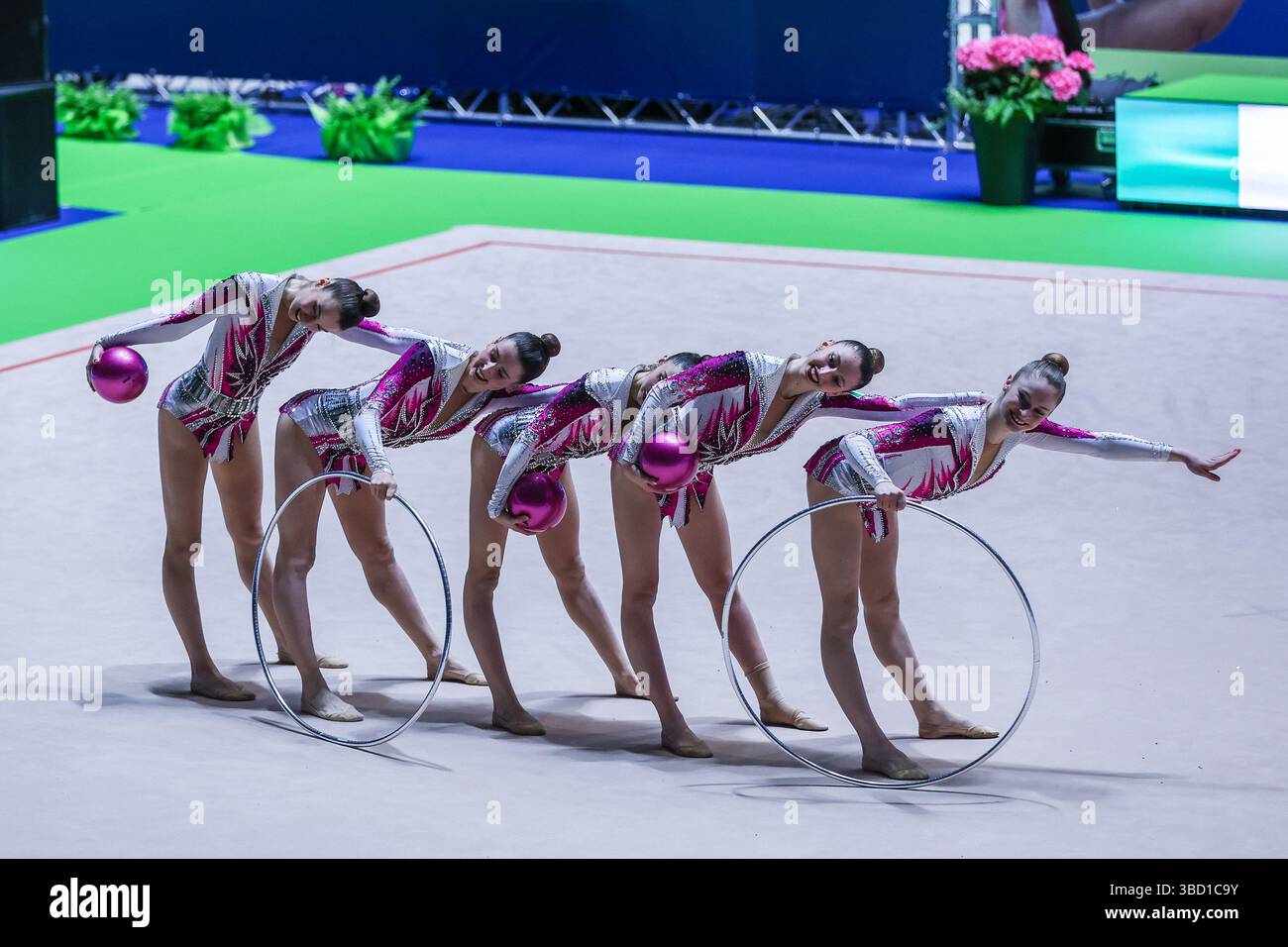 Turin, Italy. 22nd May, 2025. Italy group team seen during Rhythmic ...