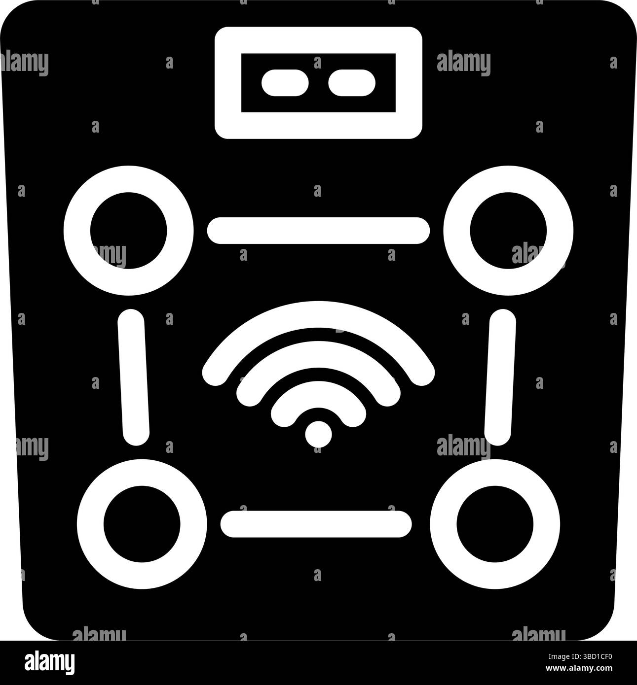 health scale smart home glyph icon vector illustration Stock Vector ...