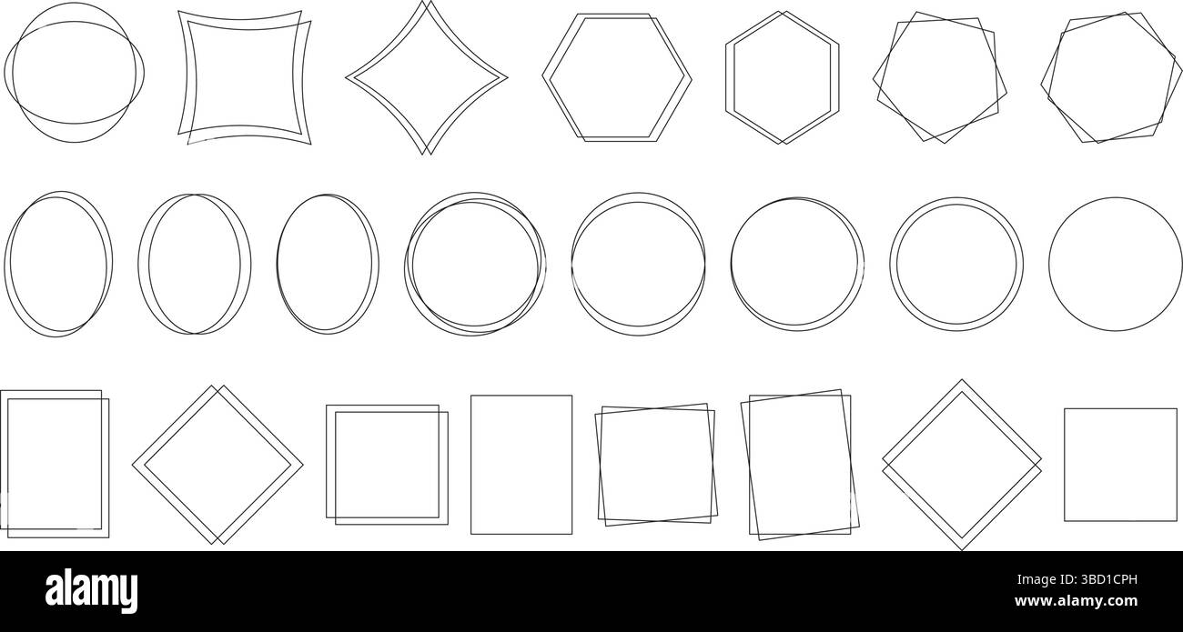 Thin black rectangle border Cut Out Stock Images & Pictures - Alamy