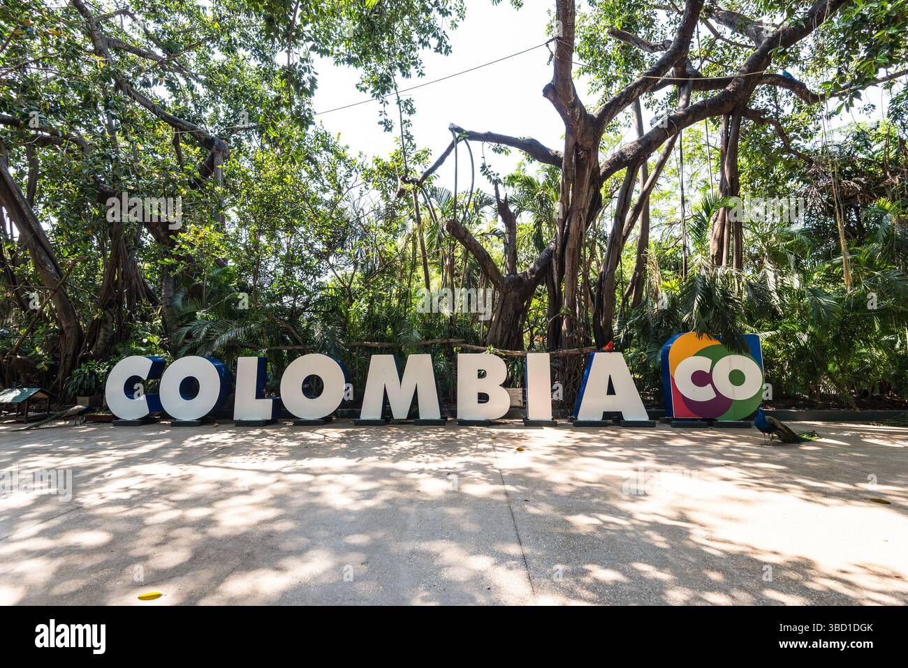 Cartagena, Colombia - April 12, 2024: Large letters spelling "Colombia ...