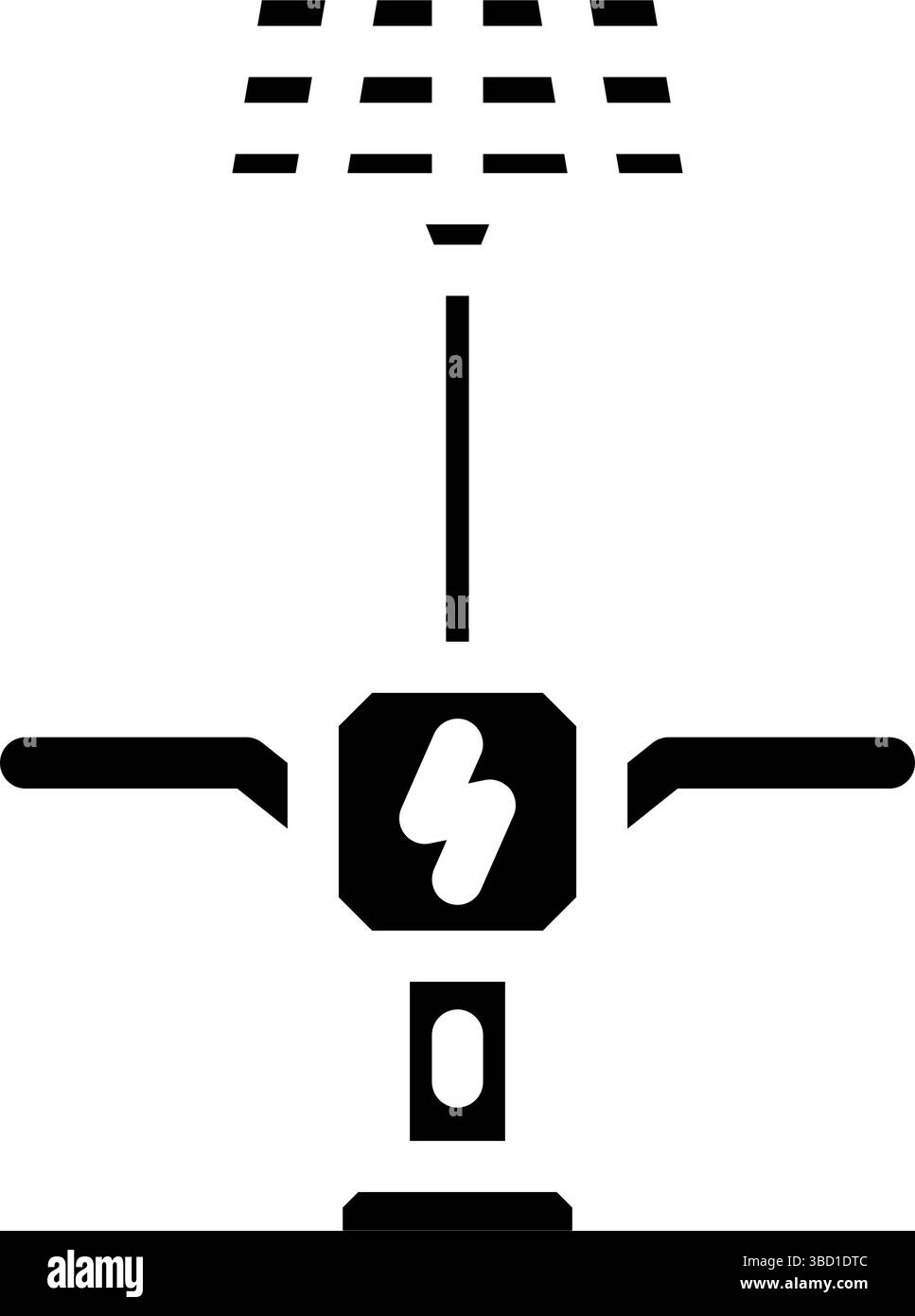 solar powered charging station devices glyph icon vector illustration ...