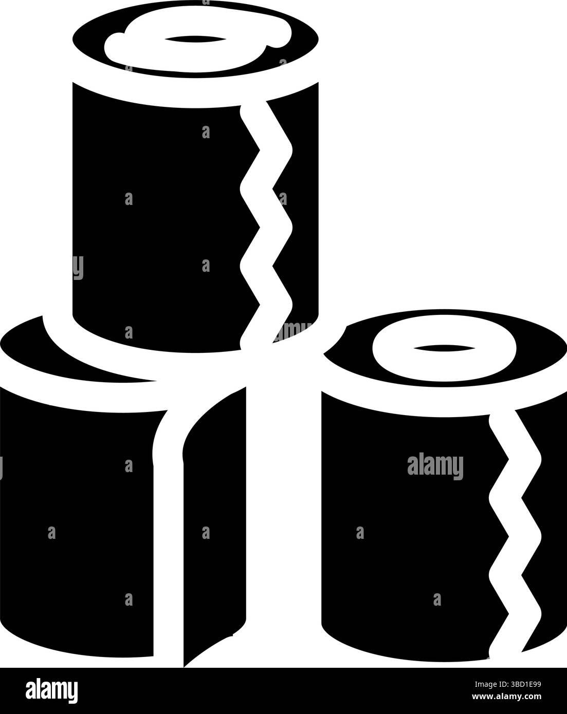 stack toilet paper glyph icon vector illustration Stock Vector Image ...