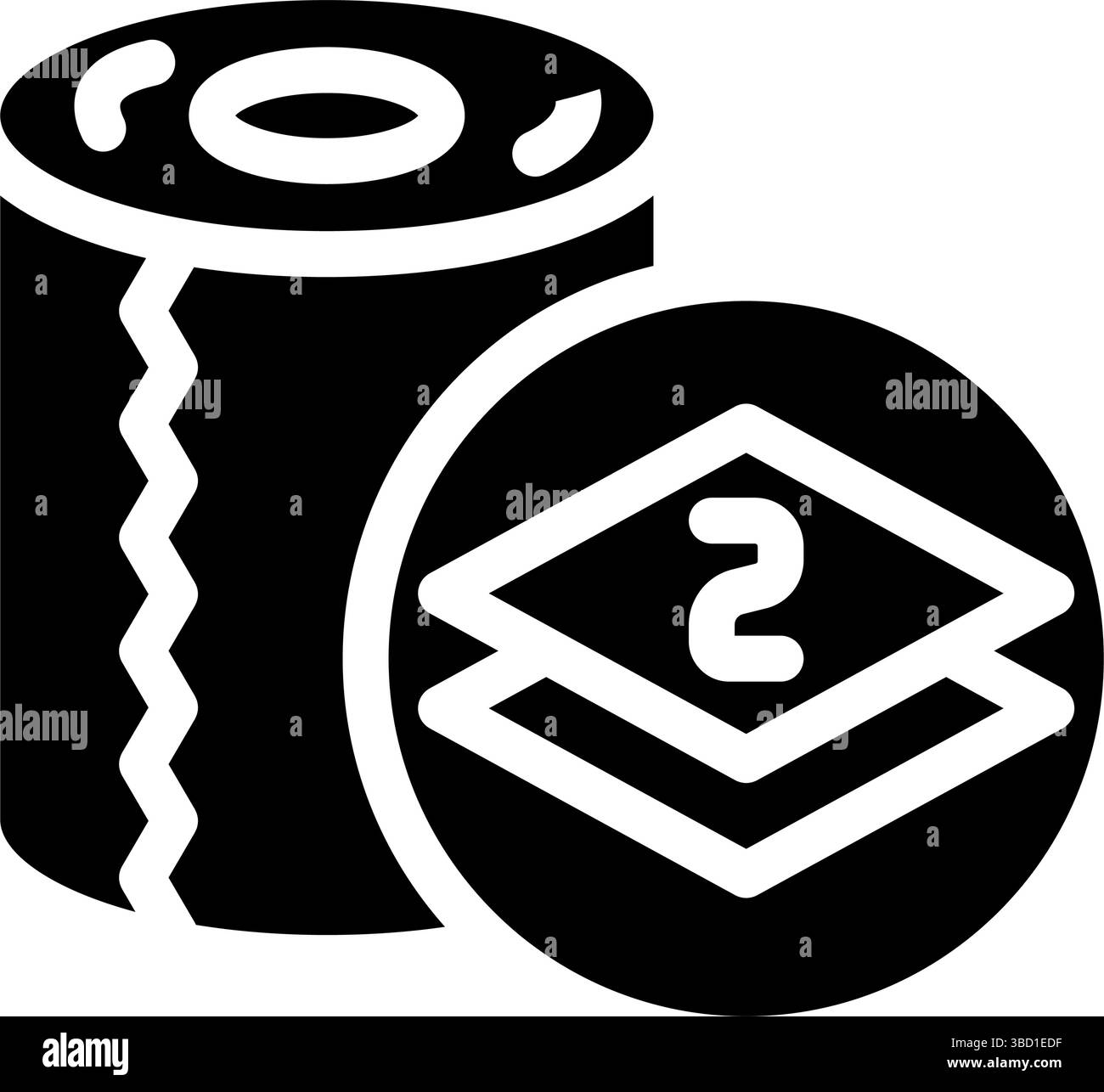 two ply toilet paper glyph icon vector illustration Stock Vector Image ...