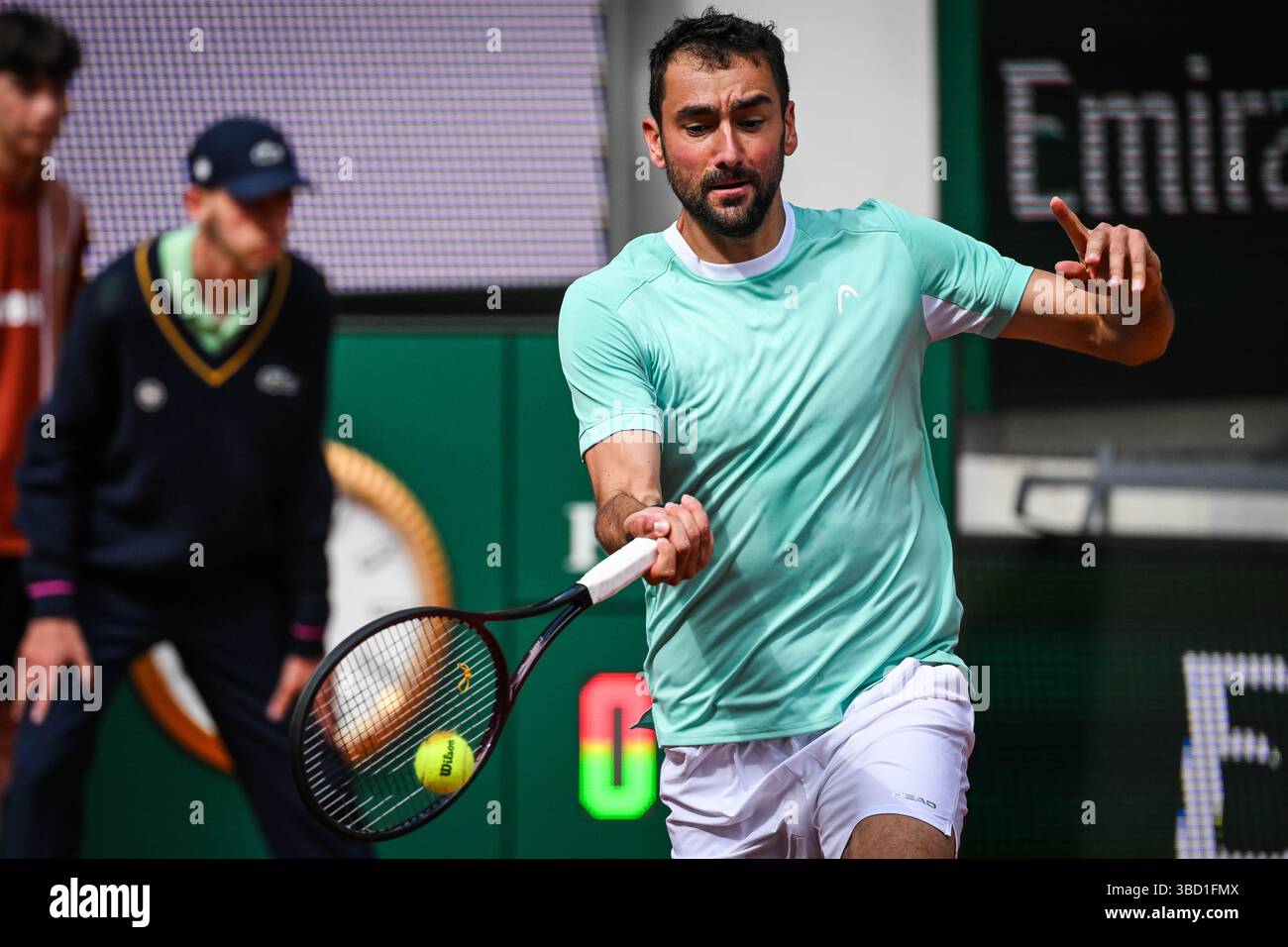 Marin CILIC of Croatia during the fourth qualifying day of the Roland ...