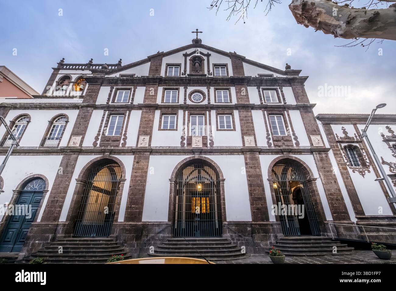Majestic Igreja de Sao Jose Facade in Ponta Delgada, Sao Miguel, Azores ...