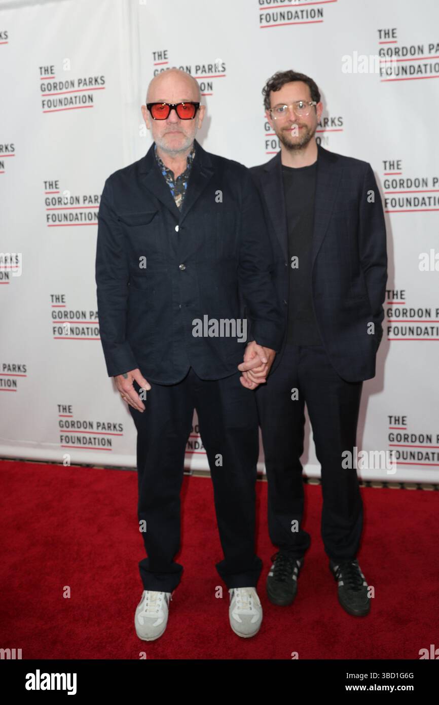 New York City. 20th May, 2025. NEW YORK, NEW YORK - MAY 20: (L-R) Michael Stipe and Thomas Dozol ...