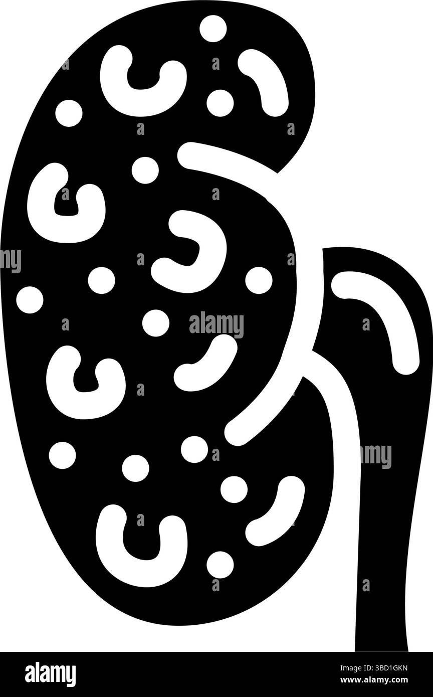 renal failure urology glyph icon vector illustration Stock Vector Image ...
