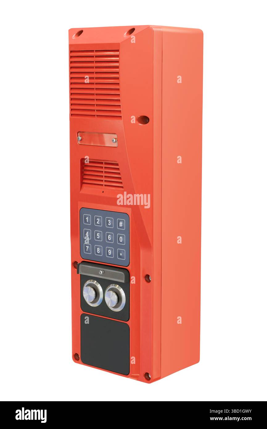 Damage-resistant orange emergency communication panel, intercom ...
