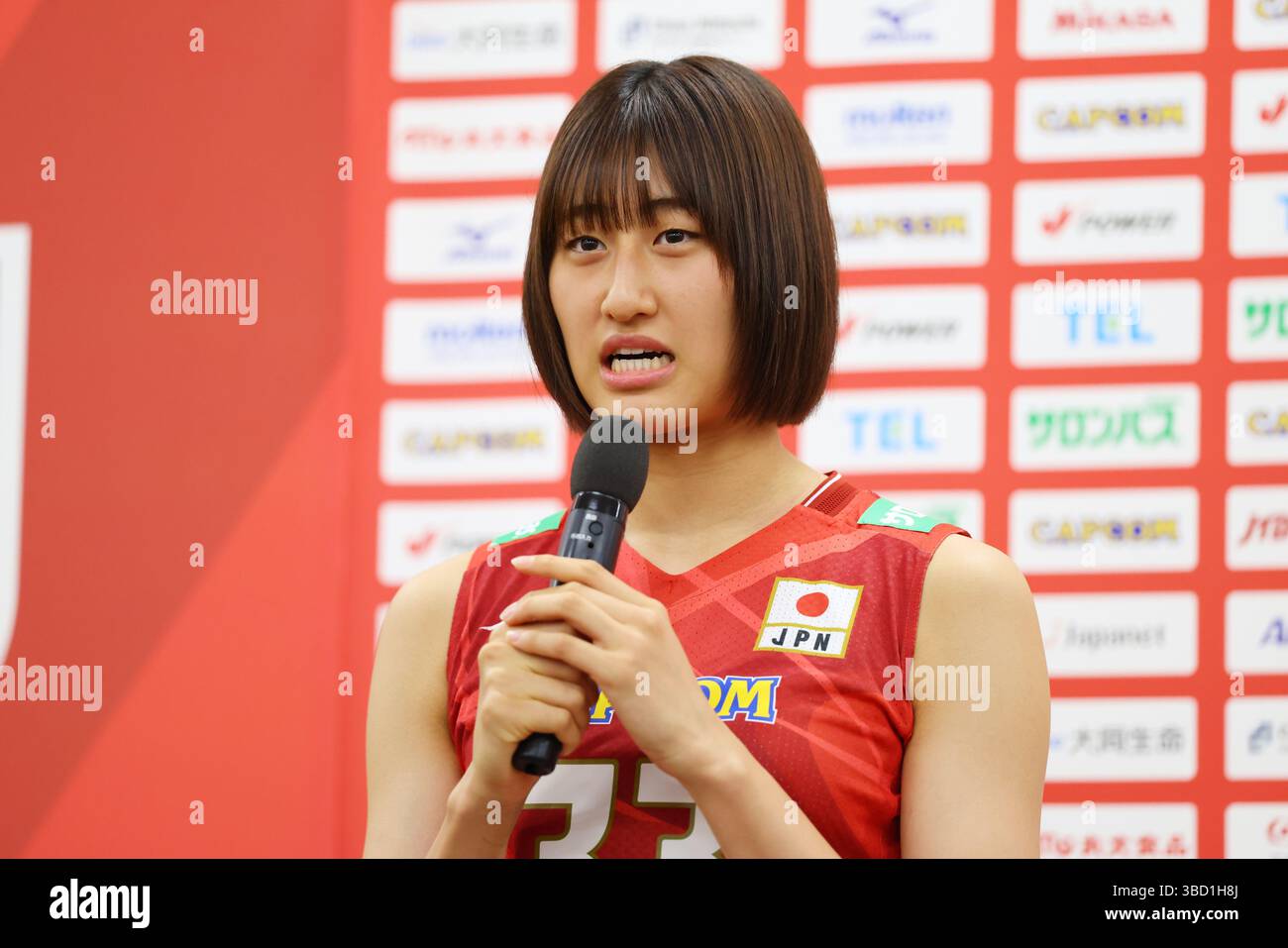 Tokyo, Japan. 22nd May, 2025. Miku Akimoto (JPN) Volleyball : 2025 ...