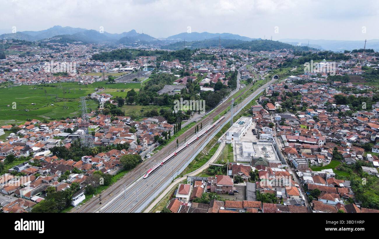 Bandung. 20th May, 2025. An aerial drone photo taken on May 20, 2025 ...