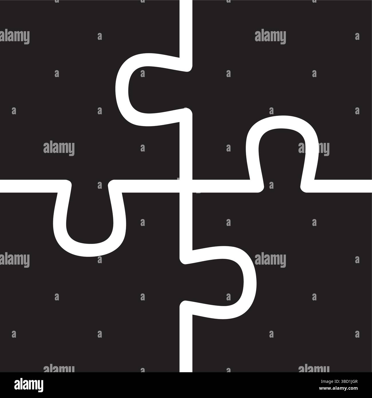 simple puzzle pieces isolated vector illustration Stock Vector Image ...