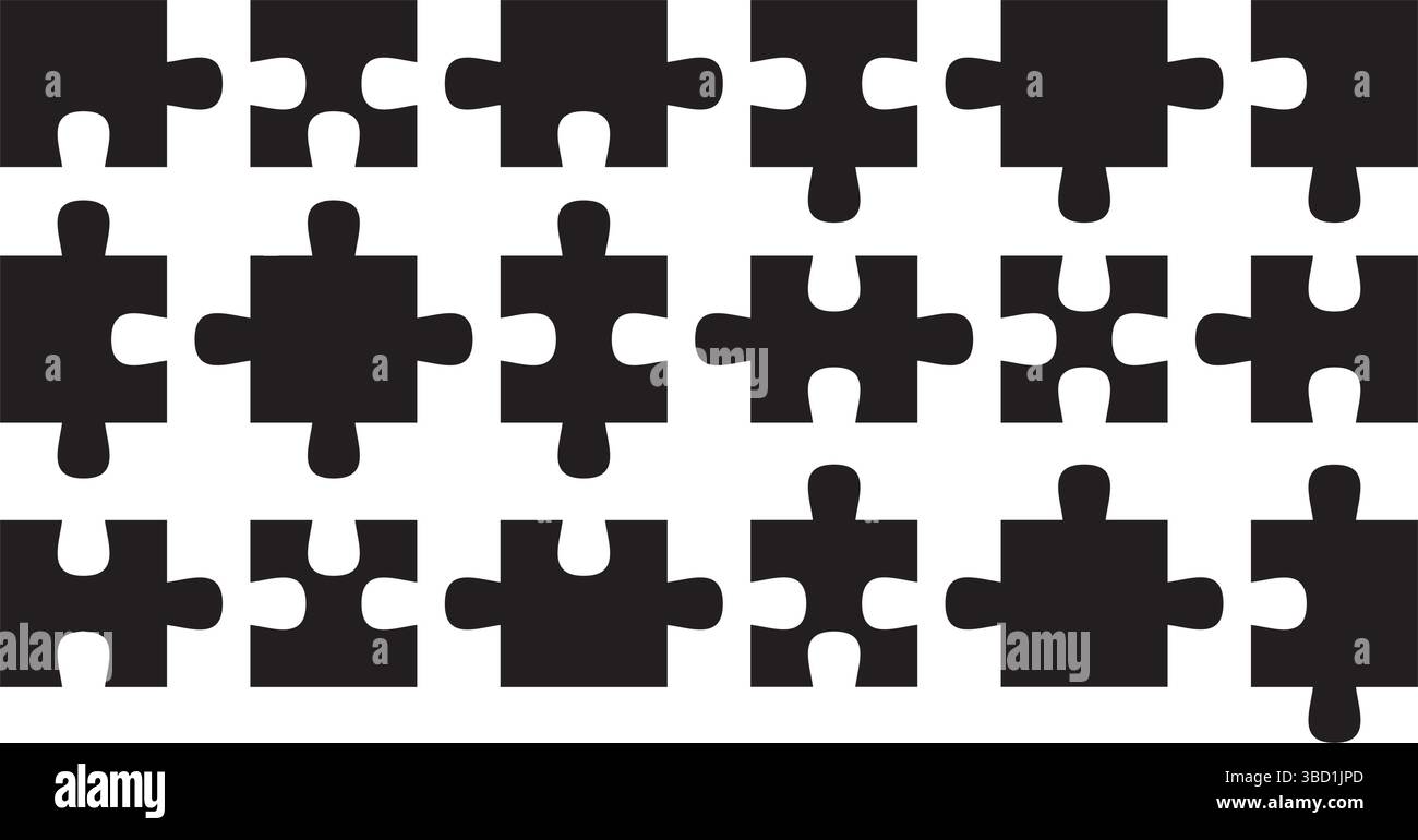 simple puzzle pieces template isolated vector illustration Stock Vector ...