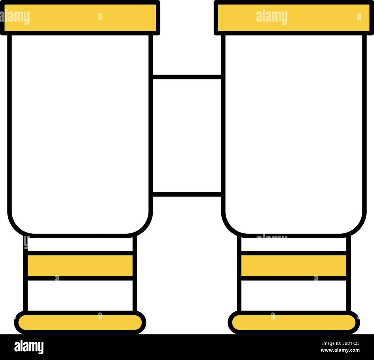 Simple line drawing icon of binoculars, Vector Illustration Stock ...